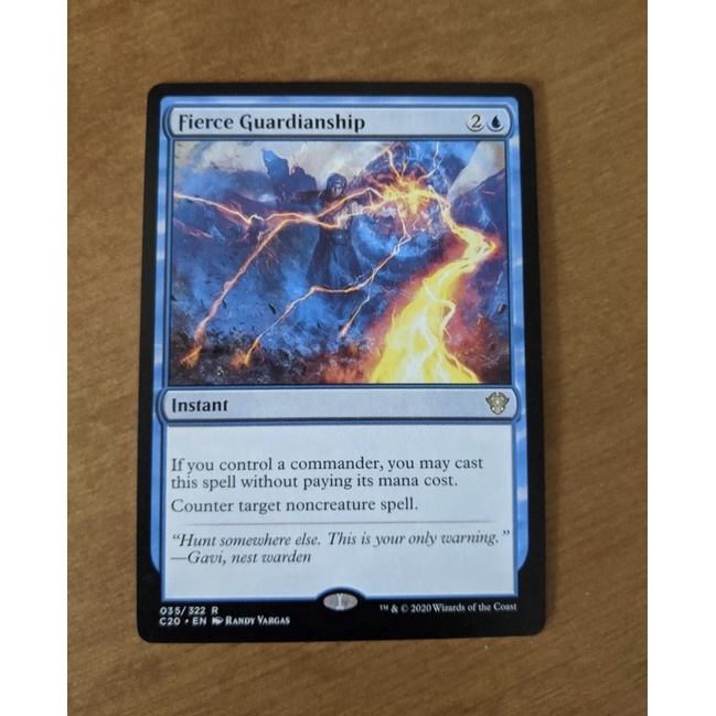 การ์ด MTG Fierce Guardianship Blue EDH Commander Magic the gathering ...