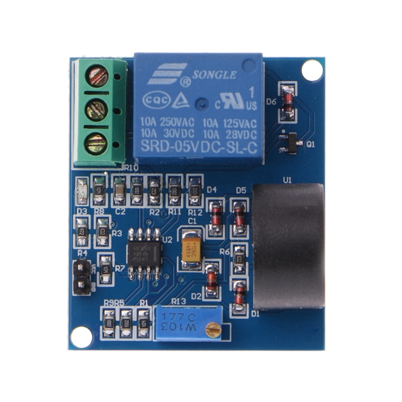 รีเลย์ป้องกันไฟ Ac Current 5 V 12v 24 V 5a Overcurrent Ac Current Detection Sensor Module