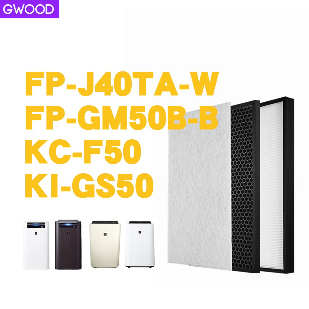 GWOOD ปรับให้เข้ากับตัวกรองเครื่องฟอกอากาศ Sharp FP-G50 FP-GM50B-B KC ...