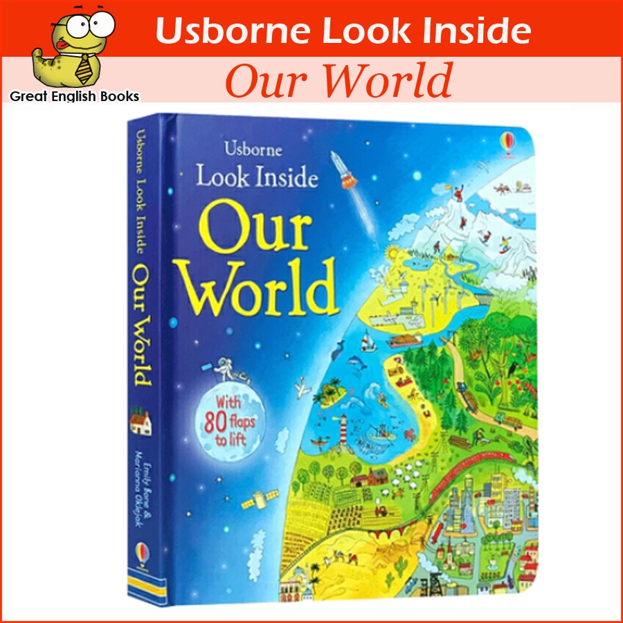 พร้อมส่ง หนังสือบอร์ดบุ๊ค หนังสือภาษาอังกฤษ Usborne Look Inside: Our World สำหรับเด็กเล็ก ...
