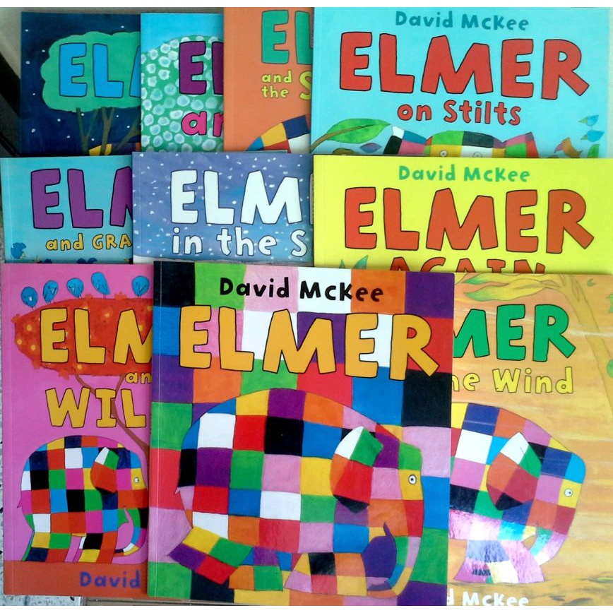 Elmer set 1 by David McKee หนังสือมือสอง ปกอ่อน นิทาน | Shopee Thailand