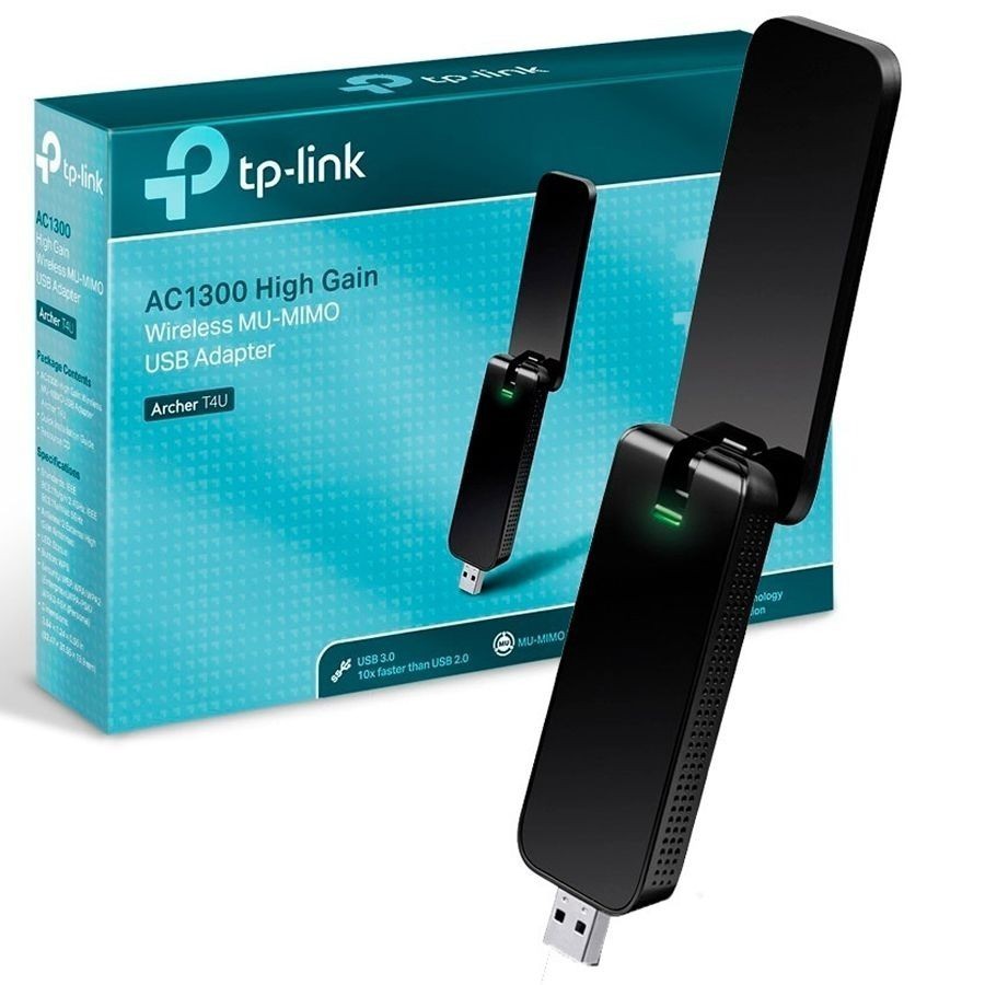 TP-Link (Archer T4U) AC1300 Dual Band USB Adapter Wireless ยูเอสบีไวไฟ ...