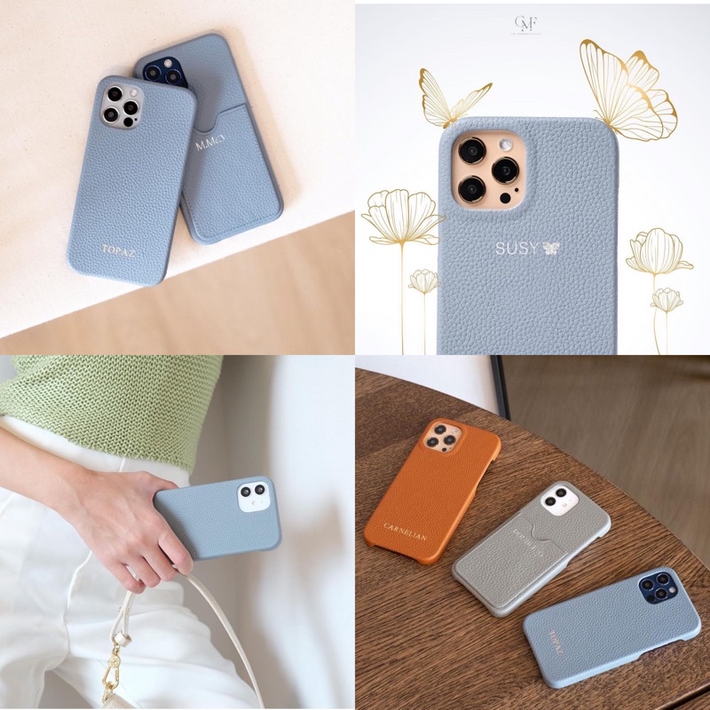 เคสหนังสลักชื่อ - Topaz Classic Phone Case (สลักชื่อแจ้งในแชท) | Shopee ...