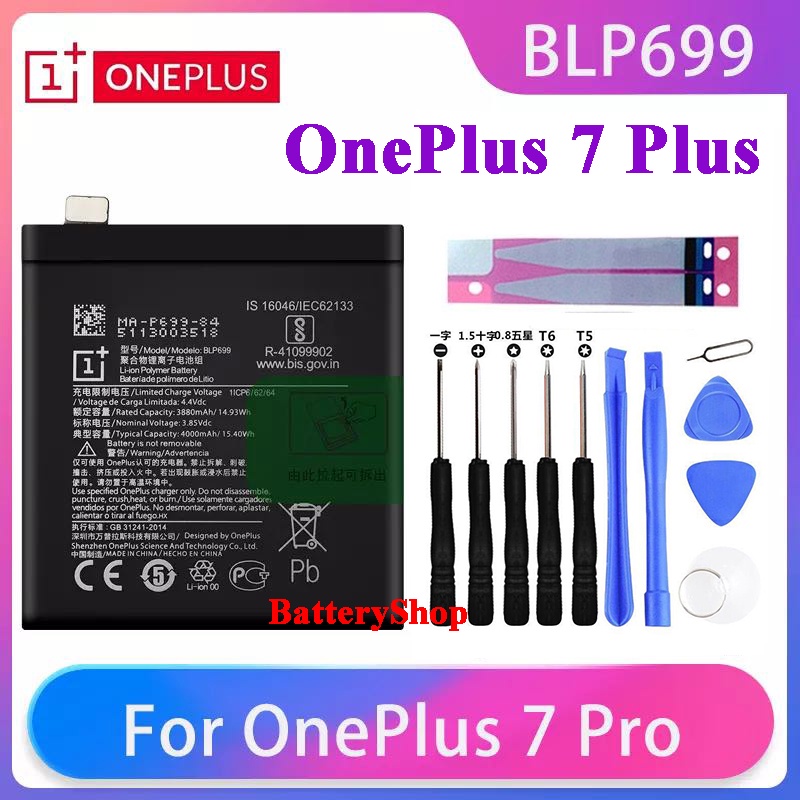 แบตเตอรี่ OnePlus 7 Pro OnePlus 7 Plus Phone Battery BLP699 4000mAh ...