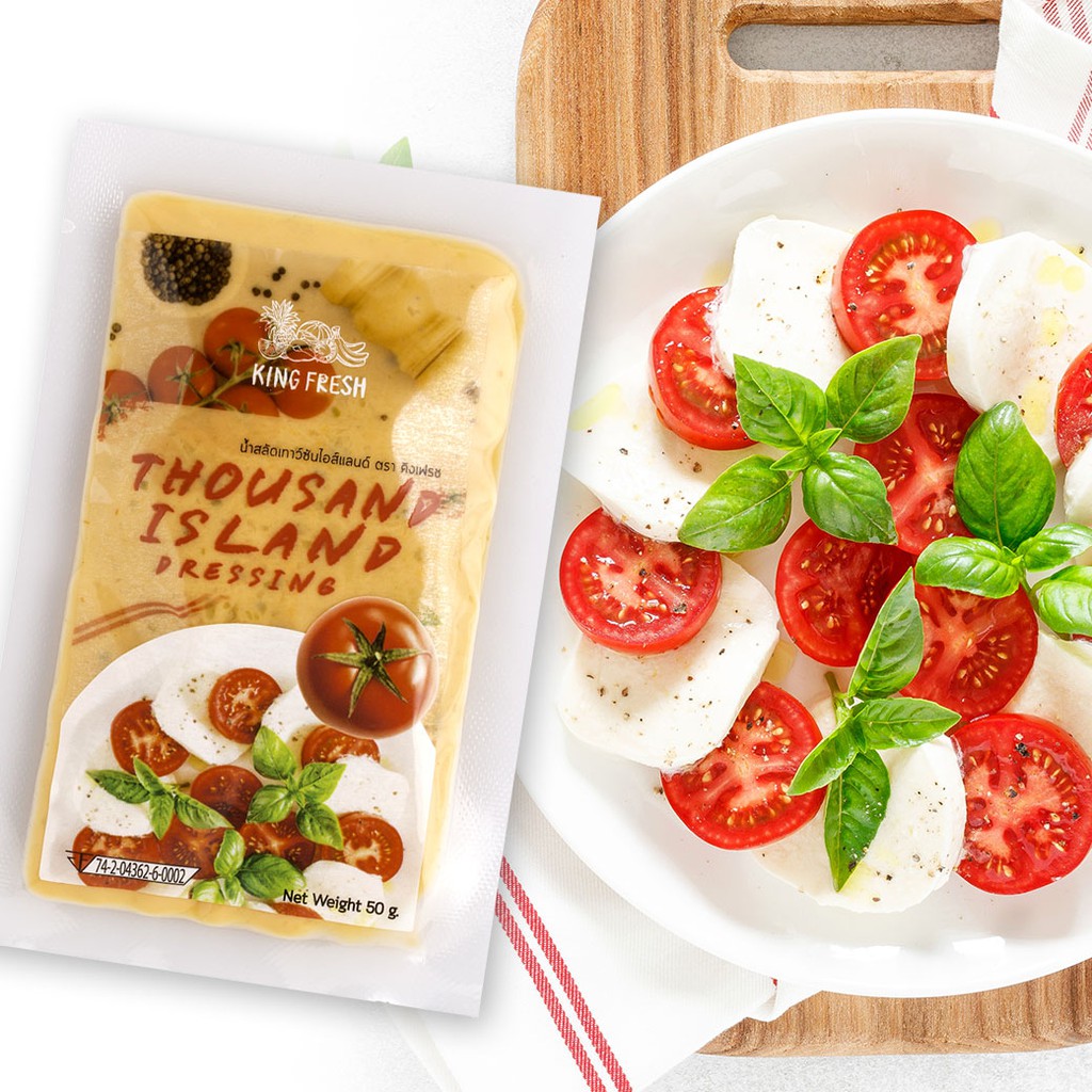 King Fresh : น้ำสลัดเทาว์ซันไอส์แลนด์ 50 กรัม (Thousand Island Dressing ...