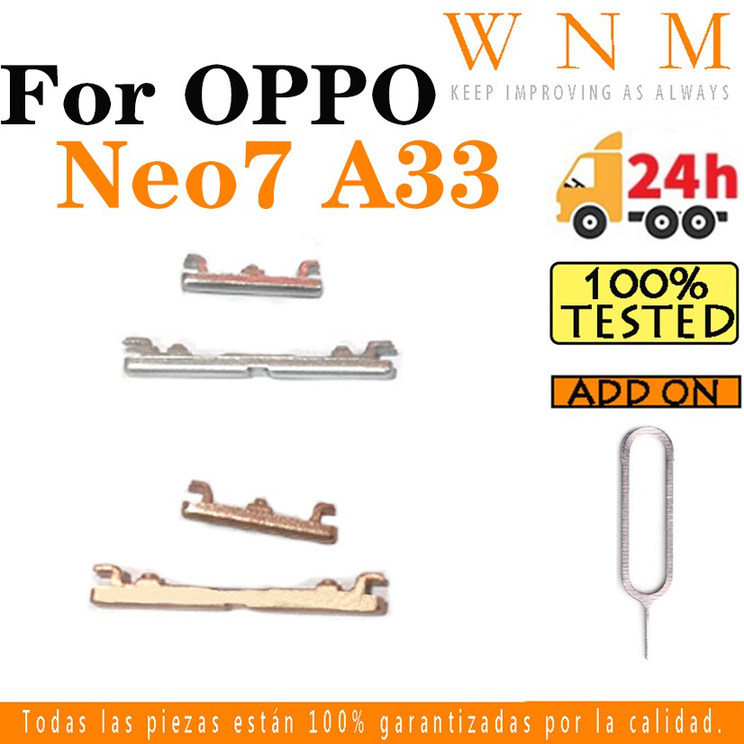 ปุ่มเปิดปิดสําหรับ OPPO A33 A33m Neo7 A33F ปุ่มเปิดปิดระดับเสียงปุ่มขึ้นและลงด้านข้างอะไหล่ทดแทน ...