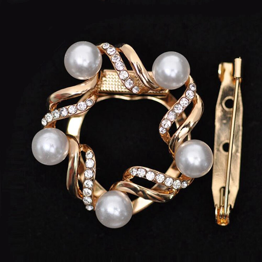 สายรัดคงที่ Anti Slip Pin Simple Pearl เข็มกลัดผู้หญิง Faux Pearl เข็ม ...