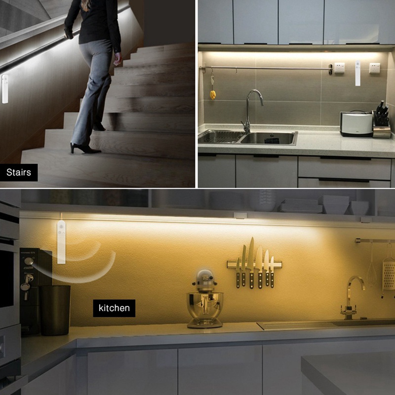 2835 SMD PIR Motion Sensor LED ตู ้ 1 M 2 M 3 M DC 5V แบตเตอรี ่ Strip ...