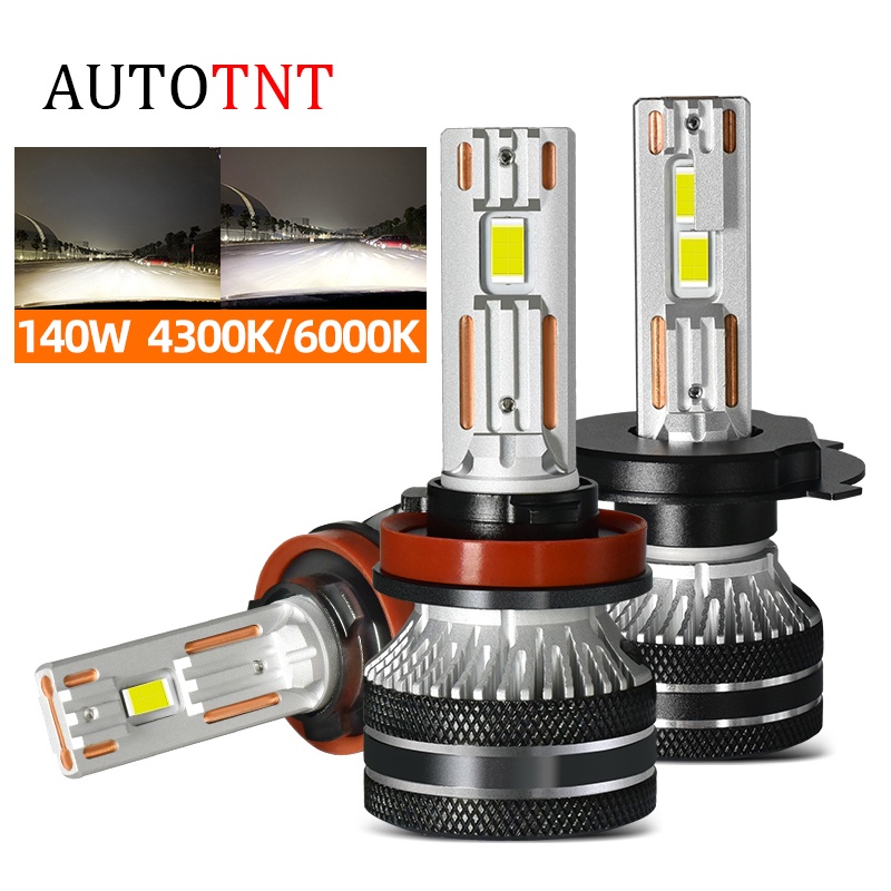 หลอดไฟตัดหมอก ไดโอด LED H7 H4 9005 HB3 9006 140W 20000LM H8 H11 4300K 6000K 2 ชิ้น | Shopee Thailand