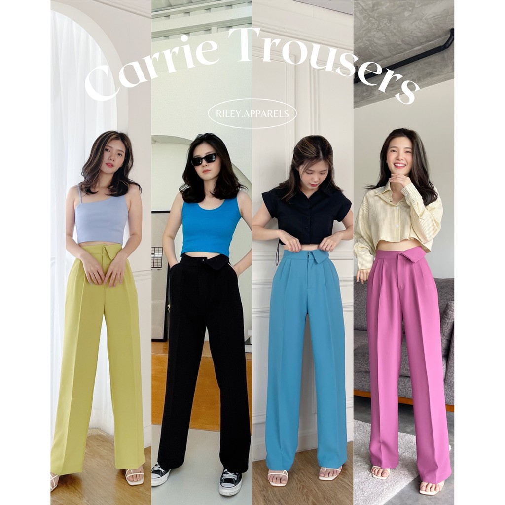 Riley.apparels - Carrie Trousers 9003 | Shopee Thailand