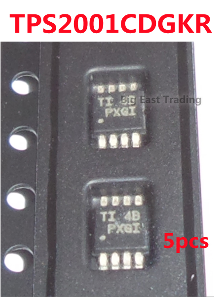5 ชิ้น TPS2001CDGKR การพิมพ์ PXGI ไดร์เวอร์โหลด IC VSSOP8, TPS2001CDGKT ...