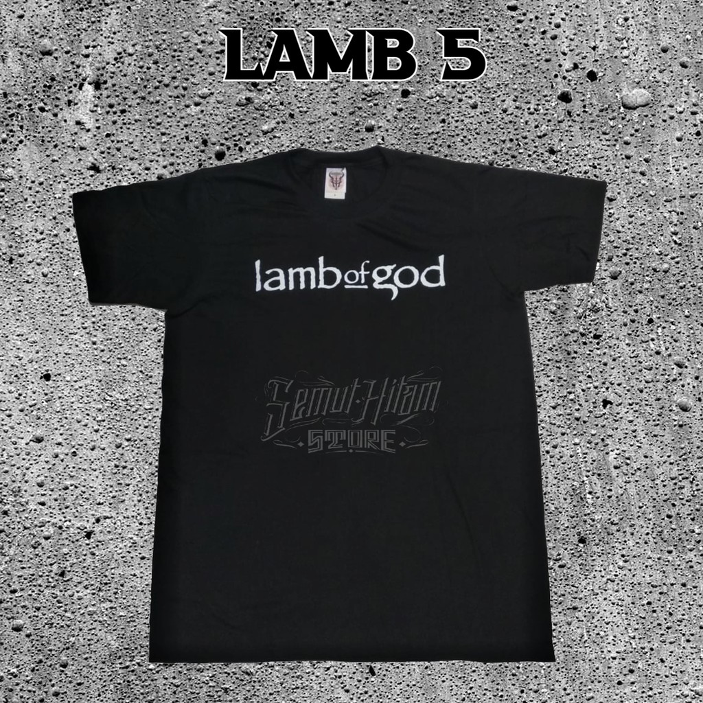 [สไลด์ซ้าย] Kaos LAMB OF GOD Builtup Oblong สายดนตรีโลหะสั้น Prapatan ...
