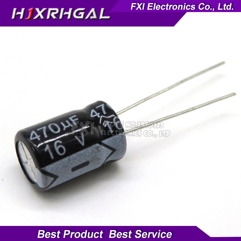 50PCS 16V470UF 8*12mm 470UF 16V 8*12Electrolytic capacitor New original ...