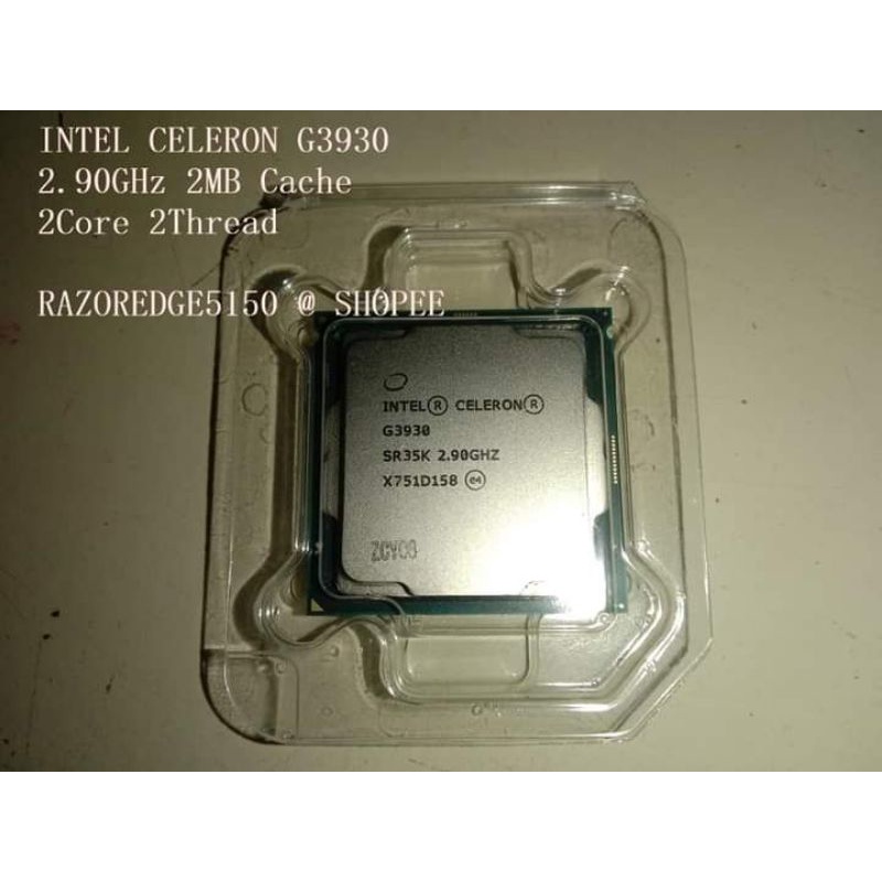 (CPUมือสอง 1151v1) Intel Celeron G3930 2.9GHz 2C/2T เฉพาะตัว สภาพสวยใส ...