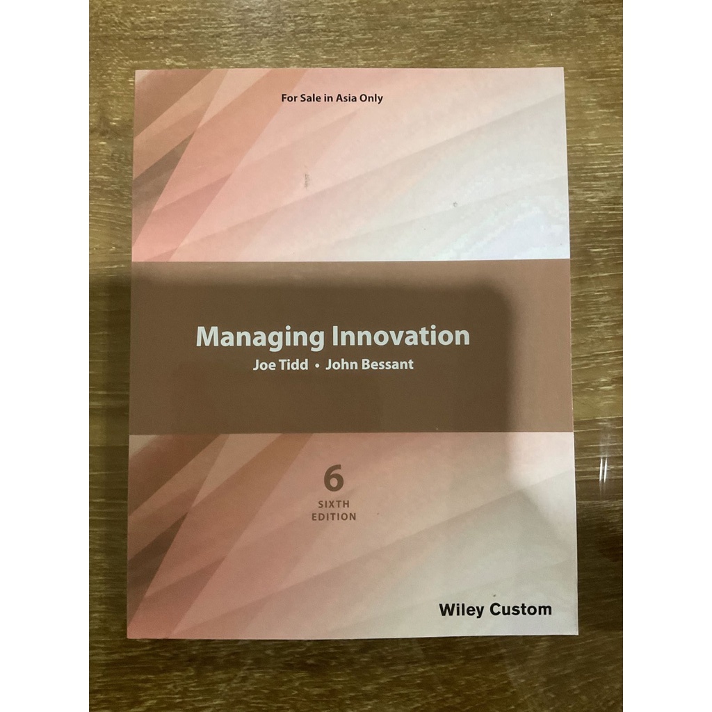 Managing Innovation 6th Edition (Wiley Textbook) | Shopee Thailand