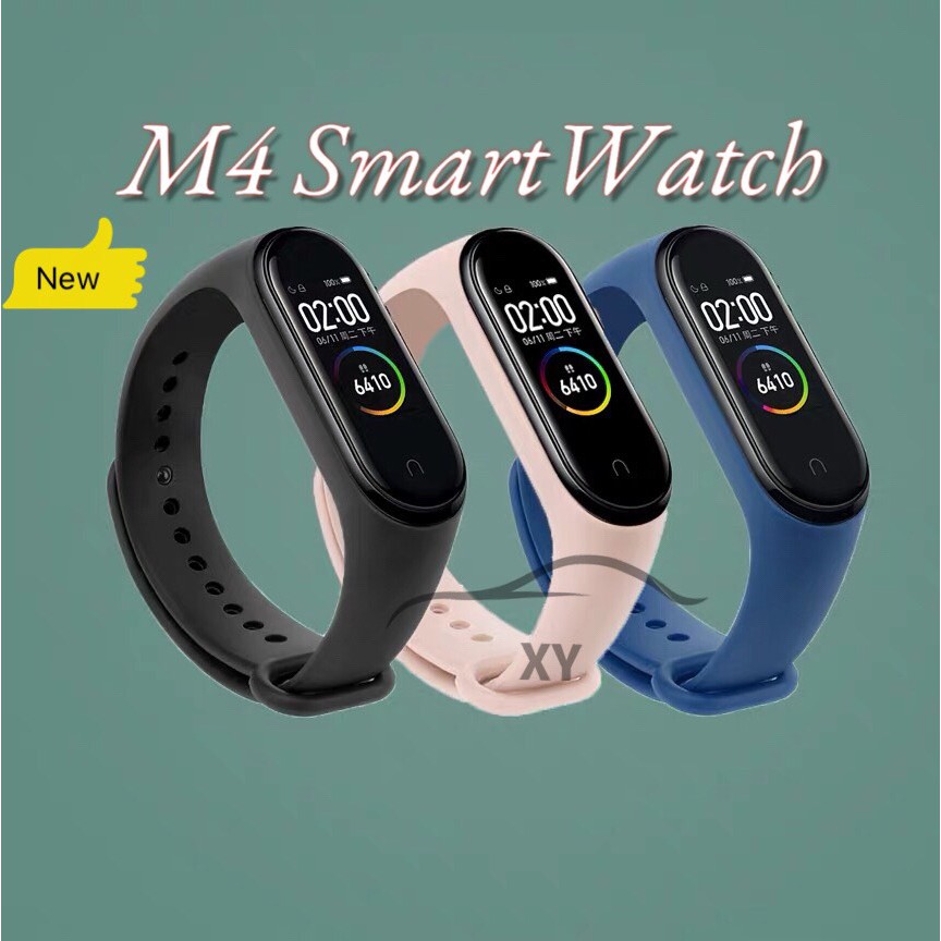 M4 Smart Watch Band นาฬิกาวัดชีพจร ความดัน ระดับออกซิเจนในเลือดนับก้าว ...