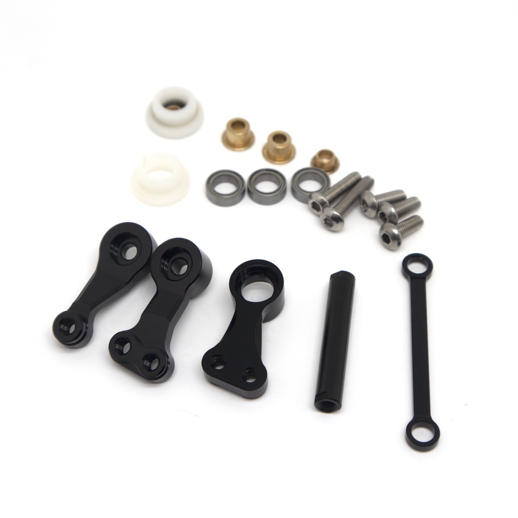 แบริ่งโลหะพวงมาลัย Bell Crank ชุดชิ้นส่วนสําหรับ Tamiya CC01 1/10 RC ...