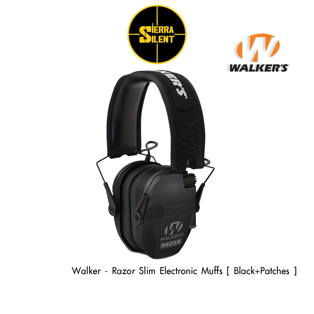 Walker - Razor Slim Electronic Muffs [ Black+Patches ] | Shopee Thailand