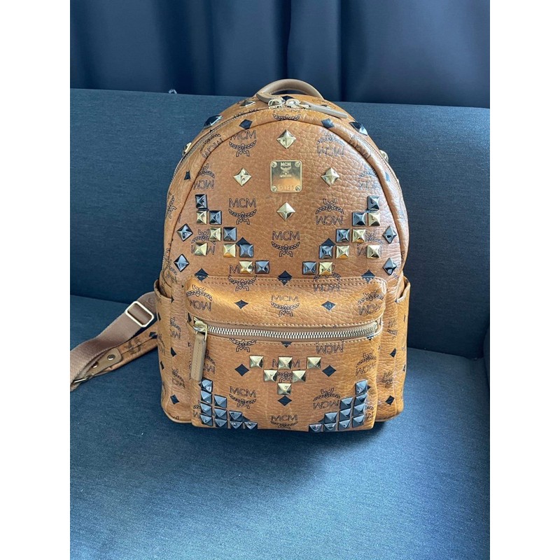 เป้ MCM แท้มือสอง ไซส์ ฐาน 10 นิ้ว สภาพ like new | Shopee Thailand