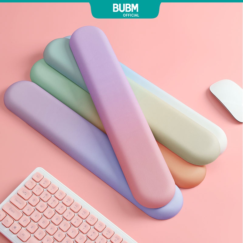 Bubm แผ่นรองข้อมือคีย์บอร์ด โฟมเมมโมรี่ สามมิติ กันลื่น บรรเทาความดัน ...
