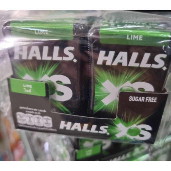 ฮอลล์ เอ็กซ์เอส (Halls XS) sugar free เอ๊กเอส ลูกอม บรรจุ 25เม็ดต่กล่อง ...