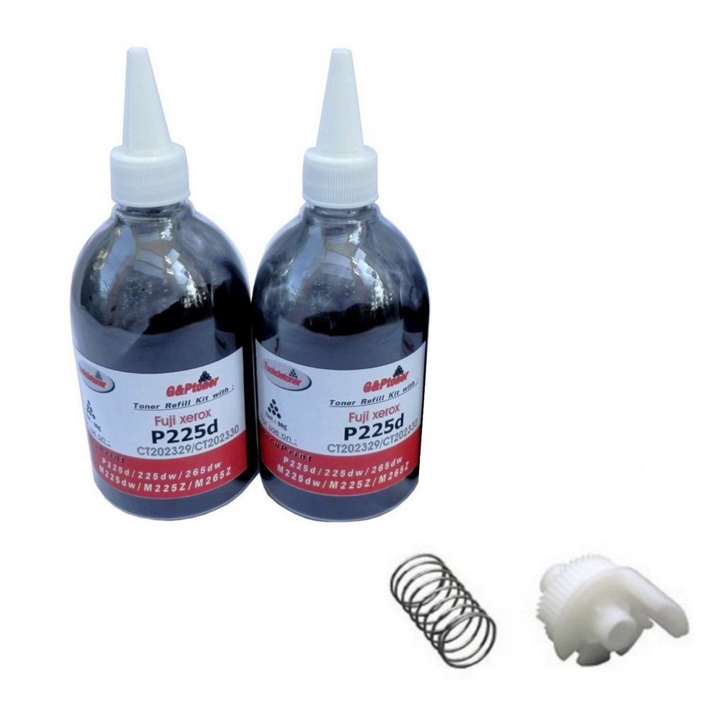 fuji xerox P225d หมึกเติม(2ขวด)พร้อมเฟืองรีเซ็ท | Shopee Thailand