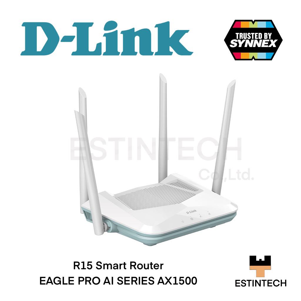 Router (เร้าเตอร์) D-Link R15 Smart Router EAGLE PRO AI SERIES AX 1500 ...