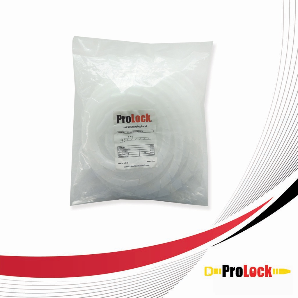 ProLock ไส้ไก่พันสายไฟขนาด 15 มม. - 25 มม. (สีดำ / สีขาว) | Shopee Thailand