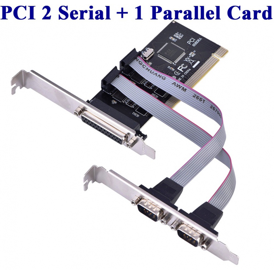 PCI Card to COM 9-pin 2 Serial Series Port RS232 / 25-pin Parallel Port / 2 Serial + 1 Parallel ...