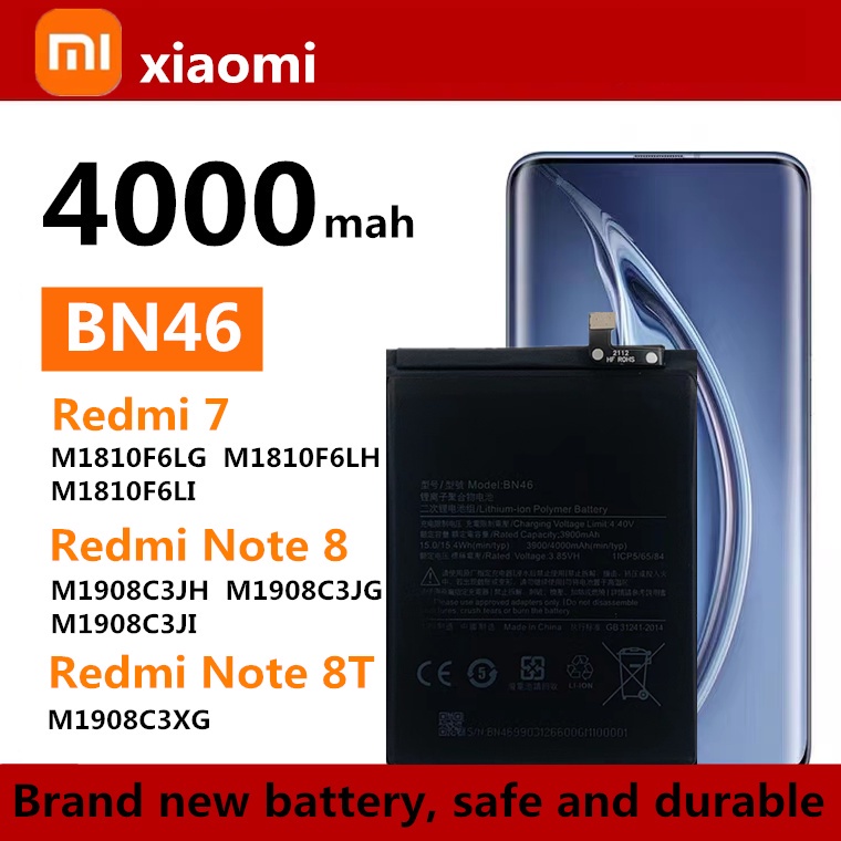 แบตเตอรี่ Xiaomi Redmi Note8 Note 8T Redmi 7 Battery (BN46) | Shopee Thailand