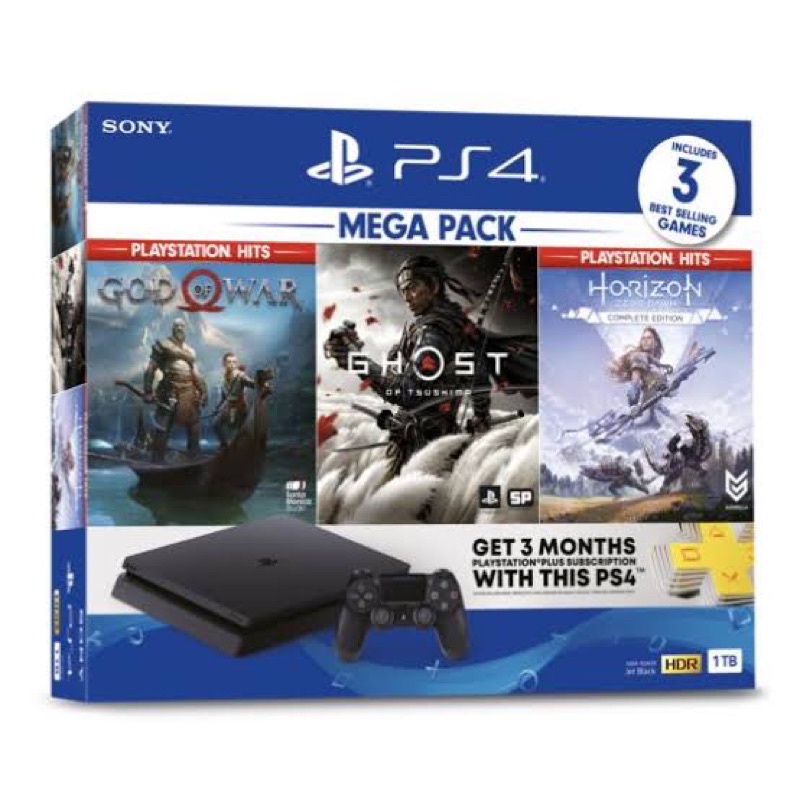 Ps4 Slim 1TB Playstation 4 Mega Pack Bundle (มือ1) ประกันศูนย์ 1ปี ...