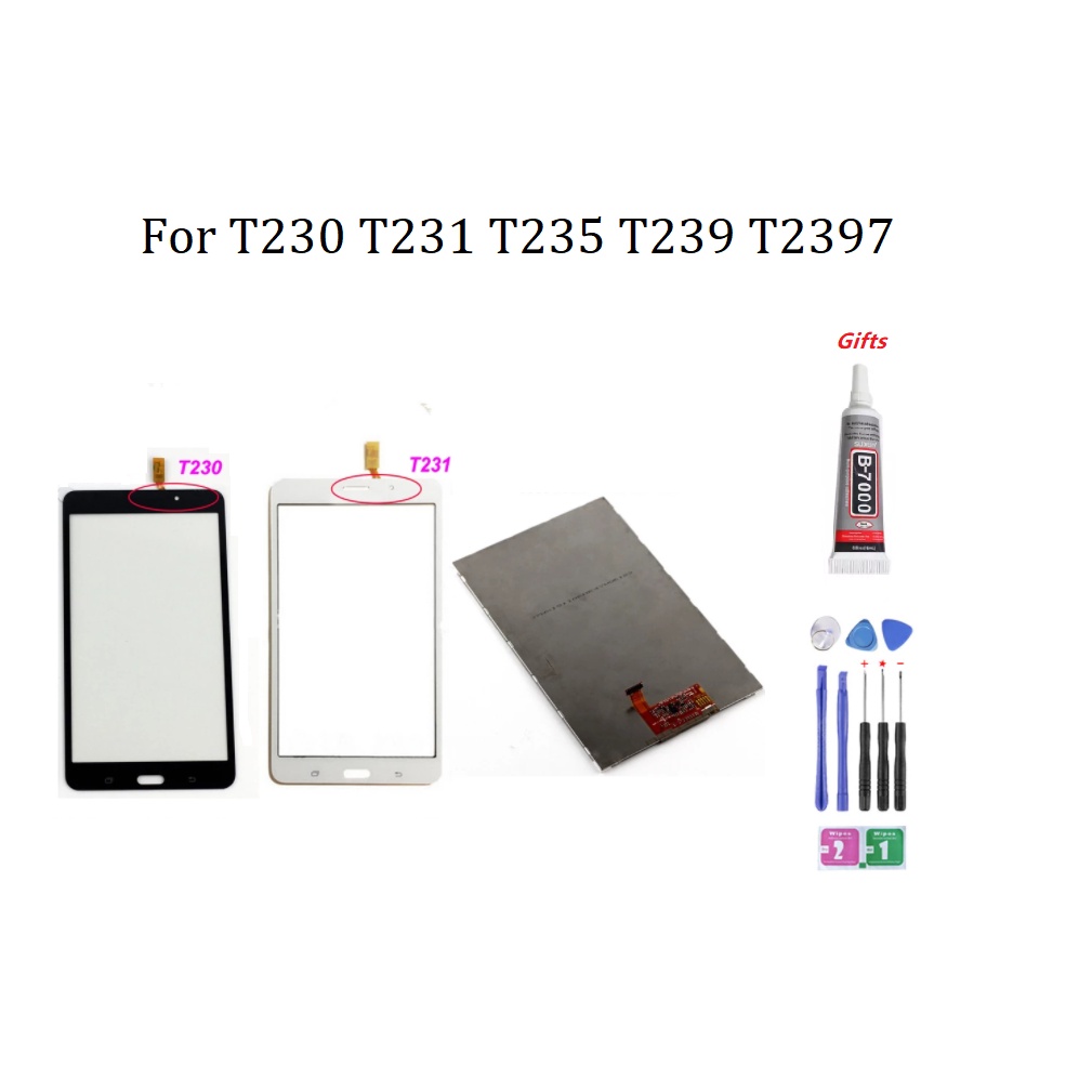 จอแสดงผล LCD สําหรับ Samsung Galaxy Tab 4 T230 T231 T235 T239 T2397 SM ...