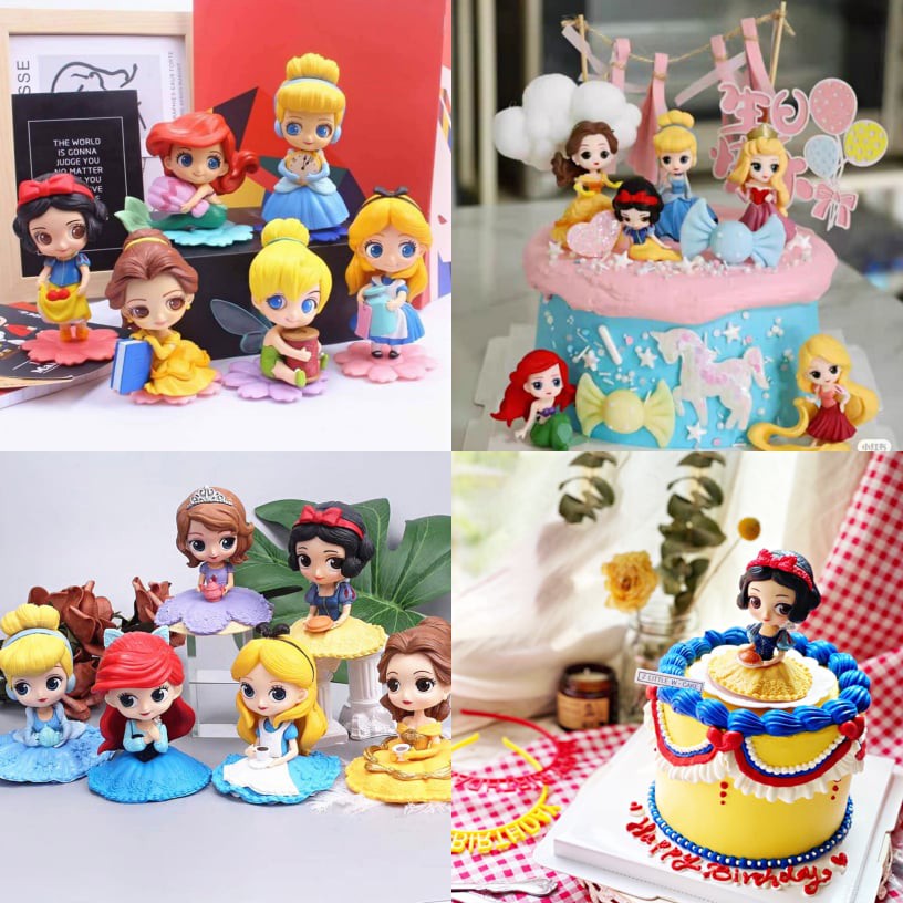 ตุ๊กตาฟิกเกอร์ Q Princess Bella Kek Hiasan Topper ของเล่นของขวัญวันเกิด ...