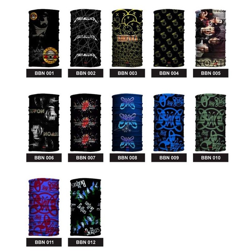 Baff Mask Bandana Music Band Metal Slank Multifunction Rock Fabric ...