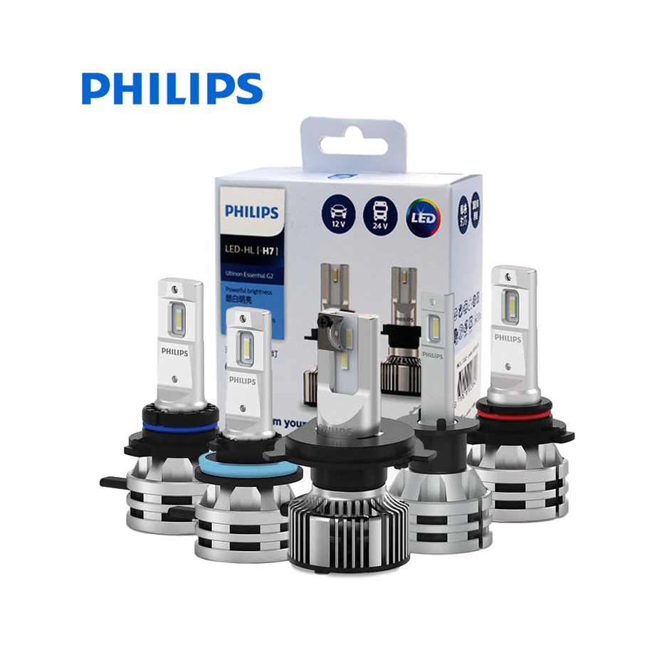 หลอดไฟ ฟิลลิป PHILIPS Ultinon GEN2 Essential LED 6000K หลอดไฟหน้ารถยนต์ ขั้ว H4 H7 H11 HB3 HB4 ...