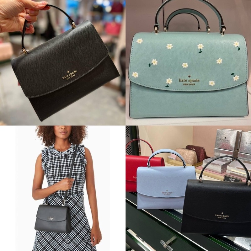 Kate spade Embroidered Lea Top Handle Satchel | Shopee Thailand