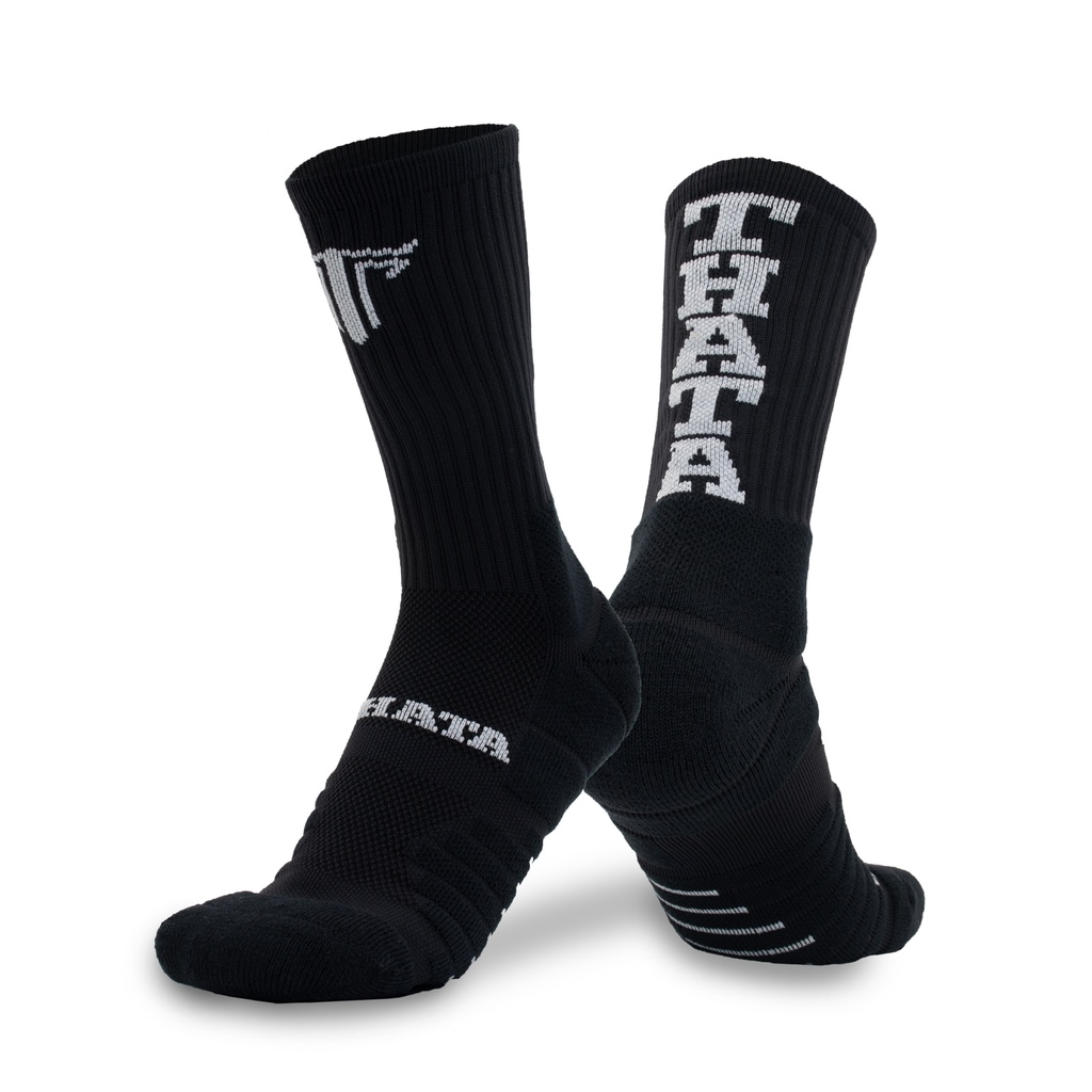 ถุงเท้าบาสเกตบอล THATA รุ่น PFT Open Black / White ★ยิ่งวิ่ง ยิ่งกระชับ ...