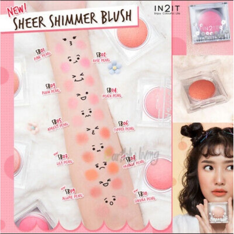 บลัชออน IN2IT Sheer Shimmer Blush ผลิต lot ใหม่ | Shopee Thailand