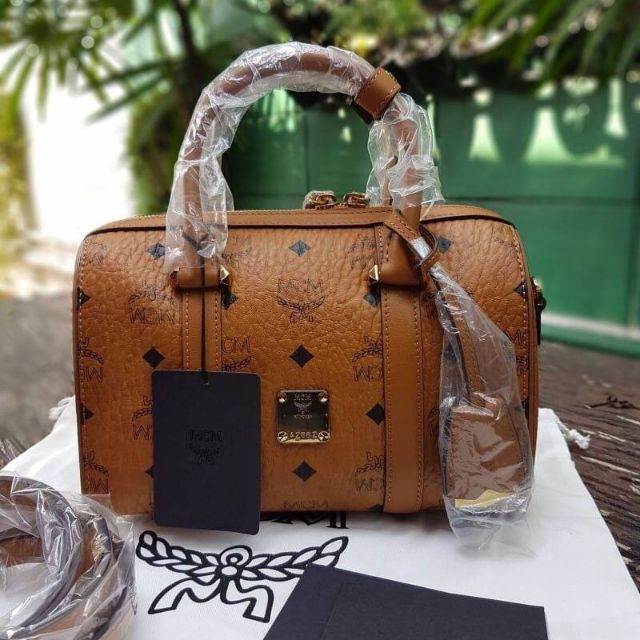 MCM SMALL BOSTON BAG | Shopee Thailand