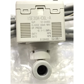 SMC ISE30A-C6L-A-LD Digital Pressure Switch Pressure Sensor 12 to24VDC ...