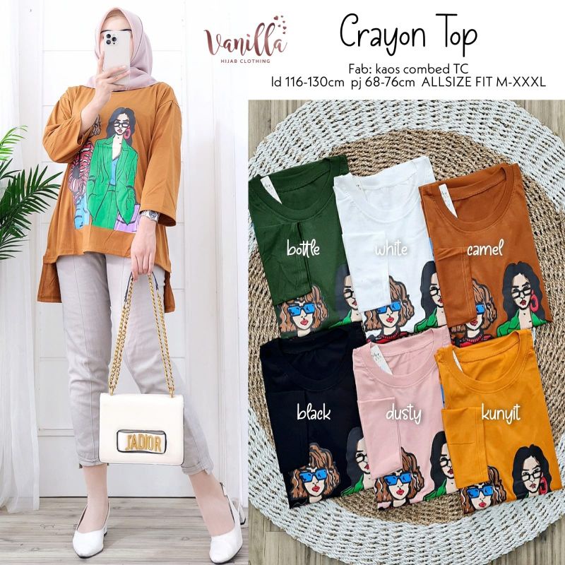 เสื้อยืด ลาย Crayon TOP UNIQLO BY VANILLA | Shopee Thailand