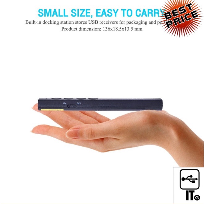 Laser Pointer OKER P116 Black รีโมทเลเซอร์ไร้สาย ประกัน 1Y รีโมท รีโมท ...
