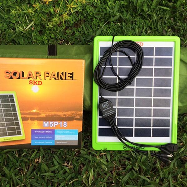 แผงโซล่าเซลล์ Solar Panel Tiger World รุ่น M5-P18 สายชาร์จยาว 3 เมตร ...