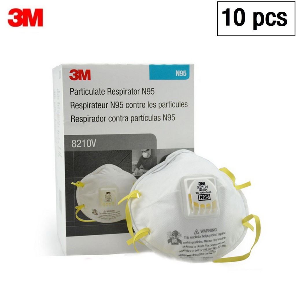 3M 8210V N95 หน้ากากกันฝุ่นละออง PM2.5(10ชิ้น/กล่อง) [มีสินค้าพร้อมส่ง ...