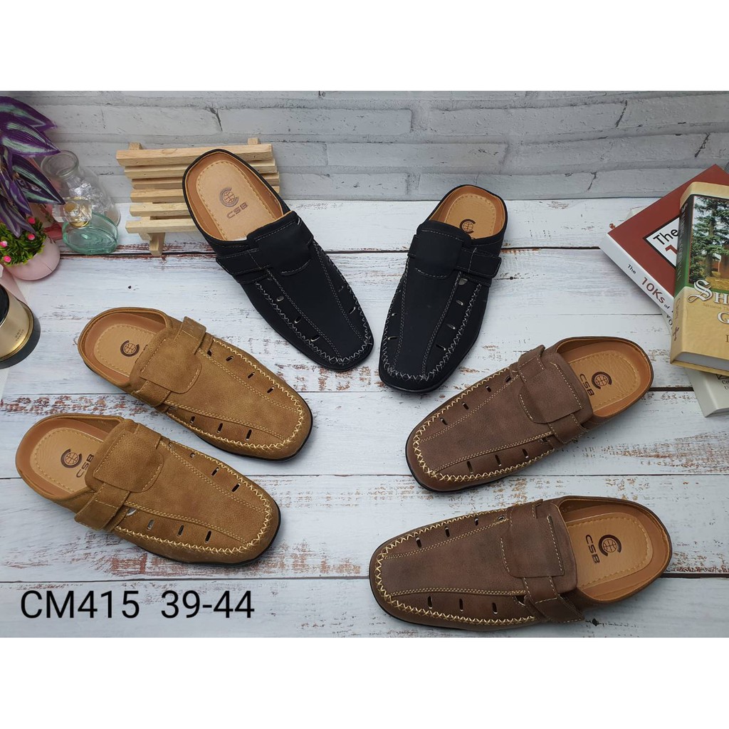 CM415รองเท้าเปิดส้นผู้ชายเย็บพื้นพื้นเตี้ยแบบมีเทปมี3สีไซส์39-44 ...
