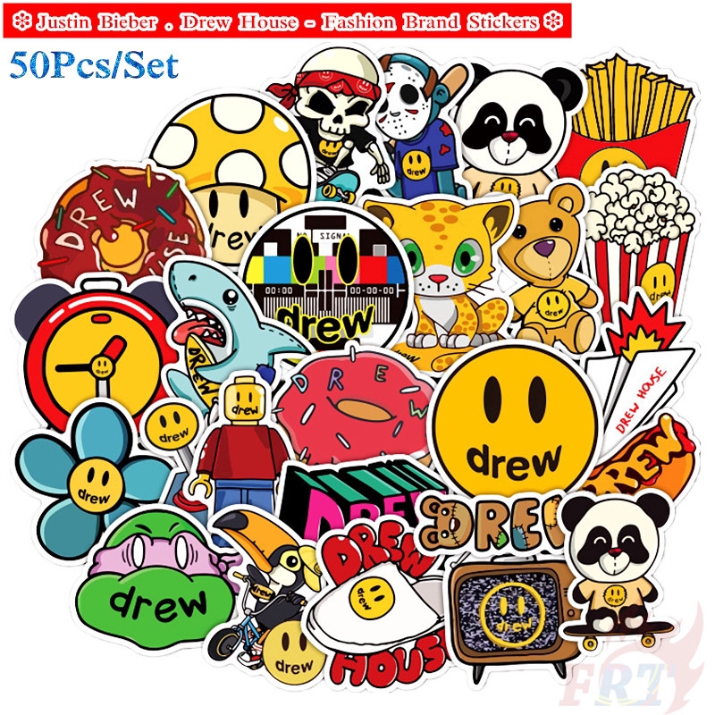 Drew House Series 01 Stickers 50Pcs/Set Waterproof DIY Fashion Decals ...