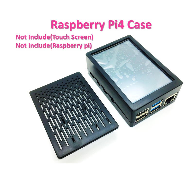 as Raspberry PI 4B Black ABS Case (For Install Fans or 3.5 Inch Touch ...