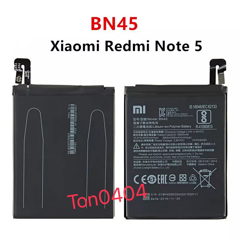 แบตเตอรี่ แท้ Xiaomi Redmi Note 5 BN45 รับประกัน 3 เดือน ส่งจาก กทม ...