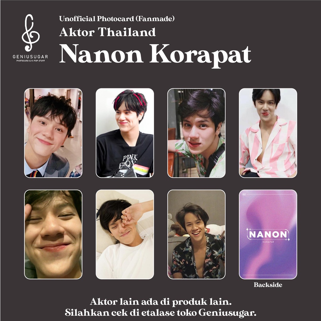 [Thai Actor] FANMADE NANON KORAPAT โฟโต้การ์ด | Shopee Thailand