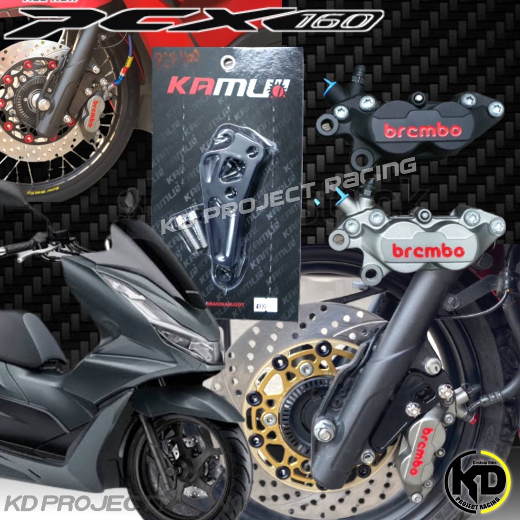 ปั้มเบรคหน้า Brembo4potหูชิด พร้อม ขาจับปั้มหน้า Kamui สำหรับจาน267mm ...